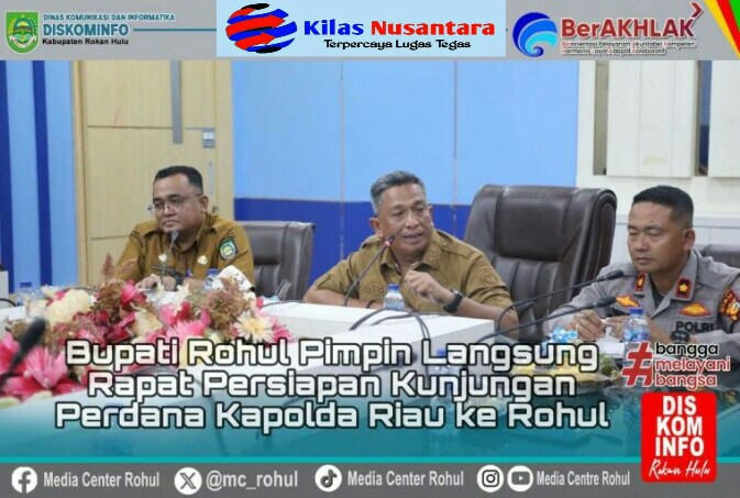 Bupati Rohul Pimpin Rapat Persiapan Kunjungan Perdana Kapolda Riau ke ...